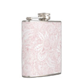 Elegant faux rose gold floral mandala design flask | Zazzle