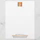 Elegant feminine black white copper gold monogram letterhead | Zazzle