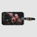 Elegant Feminine Floral Pink Peonies Custom Name Luggage Tag | Zazzle