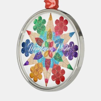 Elegant Filipino Parol Style, FilAm, Philippines Metal Ornament | Zazzle