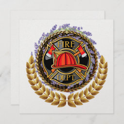 Elegant Fire Department Invitation | Zazzle