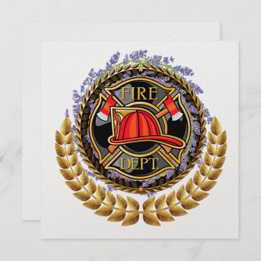 Elegant Fire Department Invitation | Zazzle