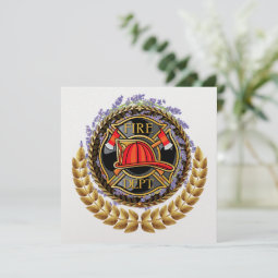 Elegant Fire Department Invitation | Zazzle