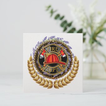 Elegant Fire Department Invitation | Zazzle