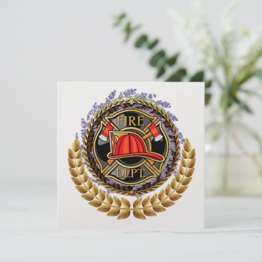 Elegant Fire Department Invitation | Zazzle