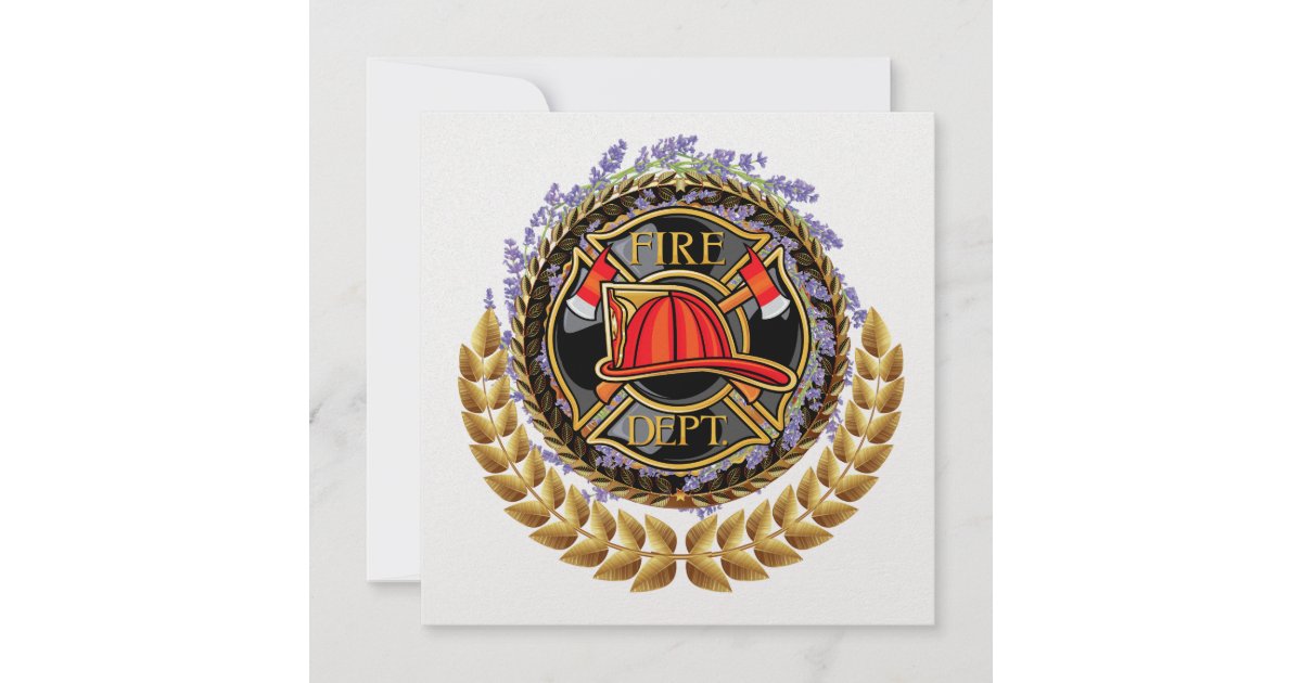 Elegant Fire Department Invitation | Zazzle
