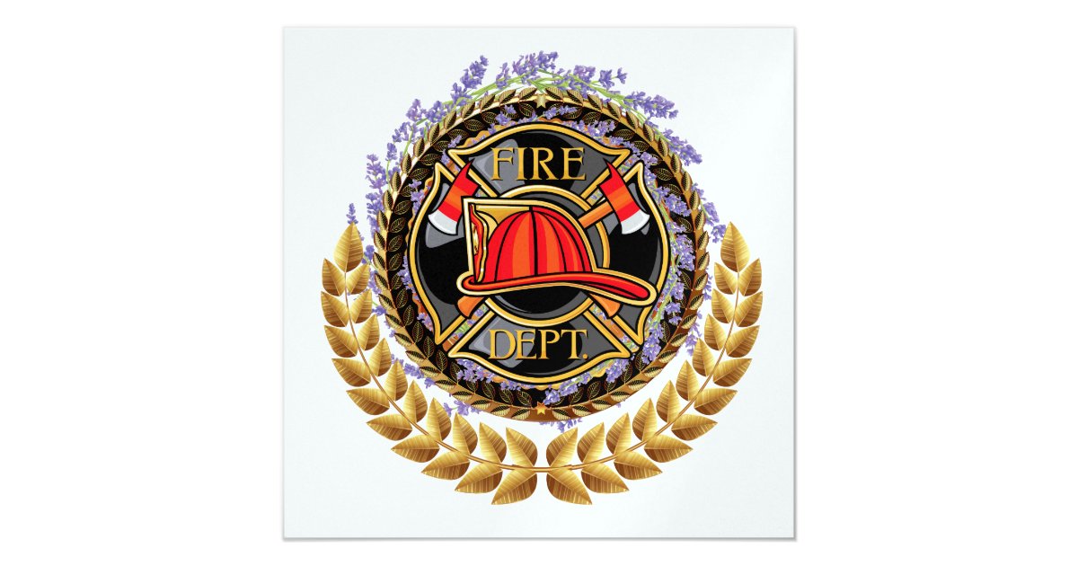 Elegant Fire Department Invitation | Zazzle.com