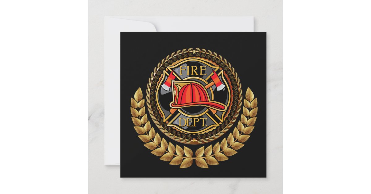Elegant Fire Department Invitation | Zazzle