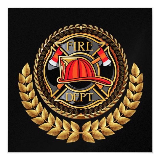 Elegant Fire Department Invitation | Zazzle.com