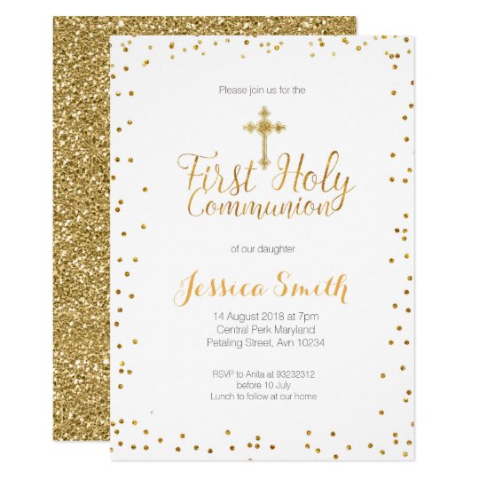 Elegant First Holy Communion invitation | Zazzle.com