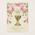 Elegant First Holy Communion Remembrance Card | Zazzle
