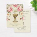 Elegant First Holy Communion Remembrance Card | Zazzle