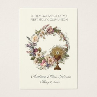 Elegant First Holy Communion Remembrance Holy | Zazzle