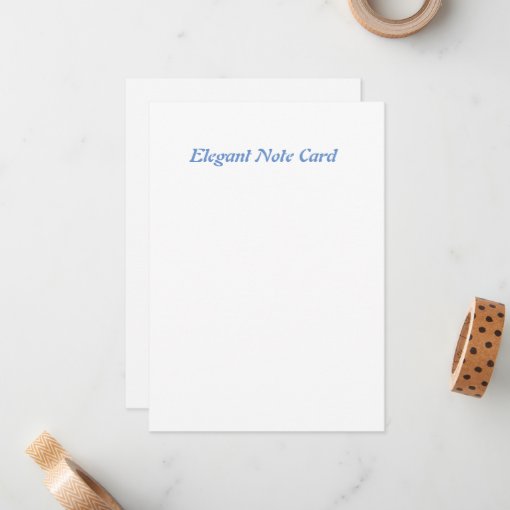 Elegant Flat Note Card | Zazzle