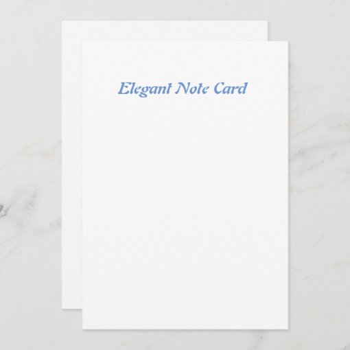 Elegant Flat Note Card | Zazzle