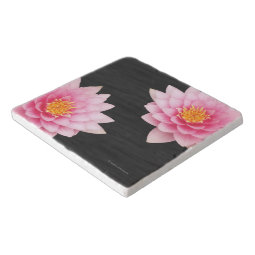 Elegant Floating Pink Lotus Flowers Trivet | Zazzle