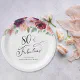Elegant Floral 80th Birthday Party Paper Plates | Zazzle