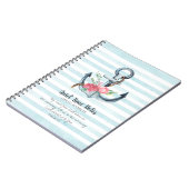 Elegant Floral Anchor Monogram Quiet Time Notebook | Zazzle