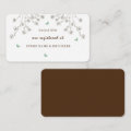 Elegant floral and butterfly wedding Registry Enclosure Card | Zazzle