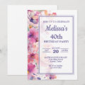 Elegant Floral Birthday Party Invitation | Zazzle