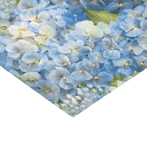 Elegant Floral Blue Hydrangea Pattern Decoupage Tissue Paper | Zazzle