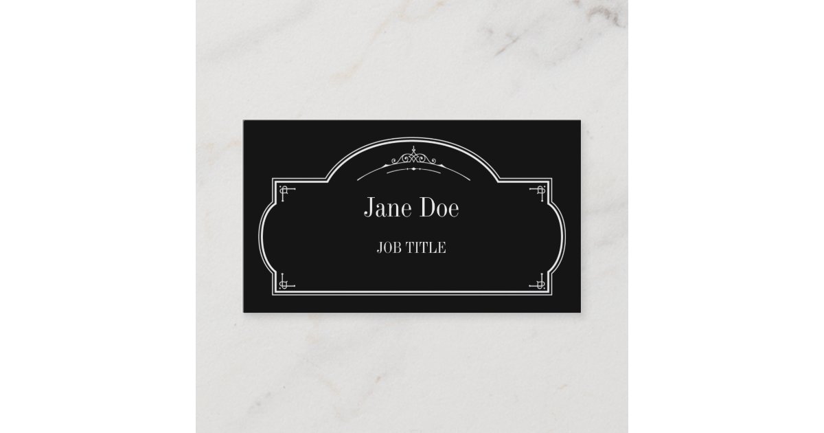 Elegant floral borders,white business card | Zazzle