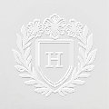 Elegant Floral Botanical Shield Crest Monogram Embosser | Zazzle