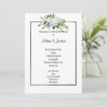 ELEGANT FLORAL BOUQUET BLACK TRIM WEDDING INVITATION | Zazzle
