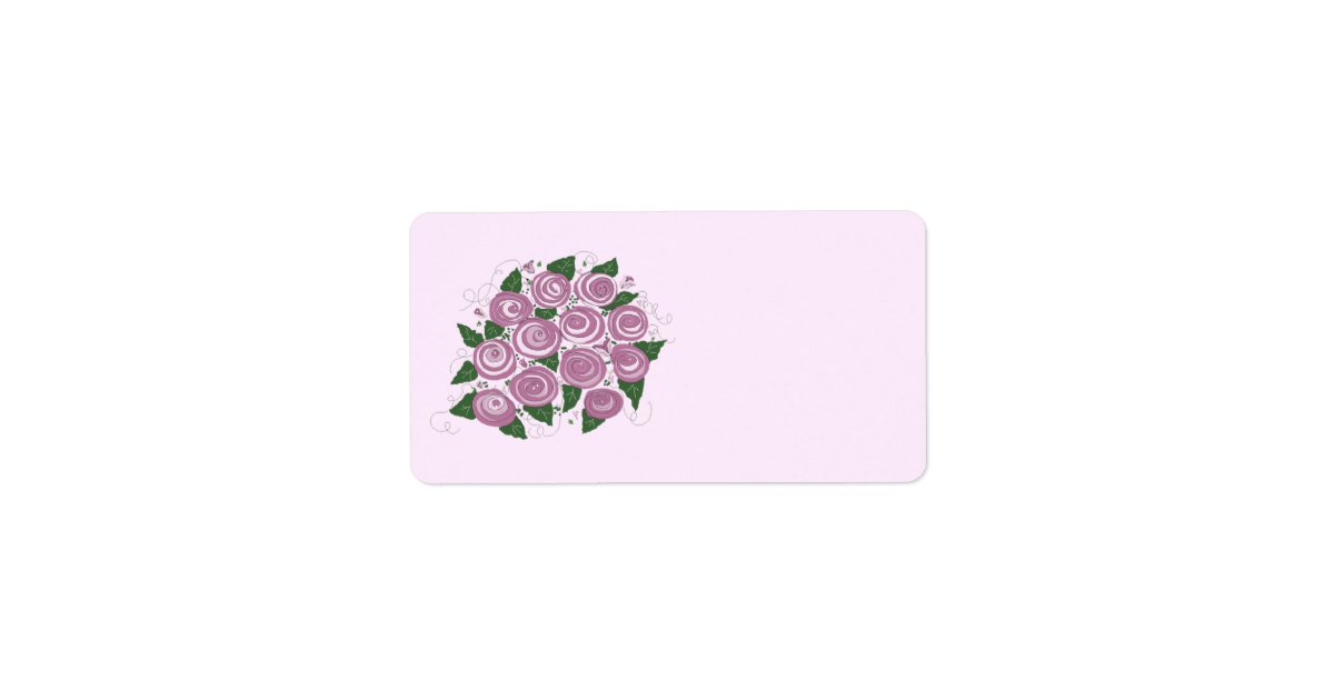 Elegant Floral Bouquet Label | Zazzle
