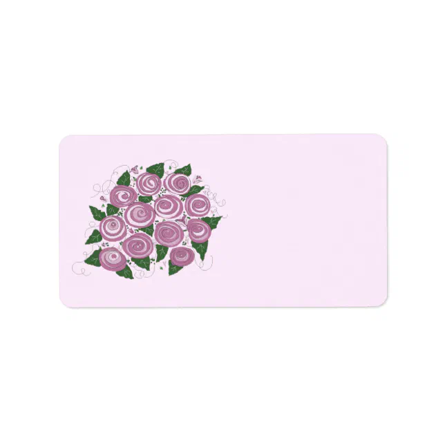Elegant Floral Bouquet Label | Zazzle