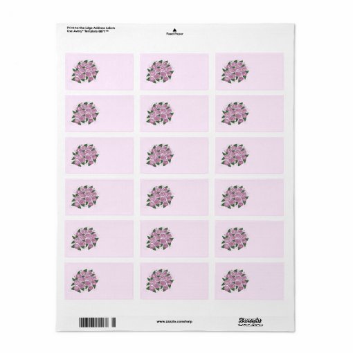 Elegant Floral Bouquet Label | Zazzle