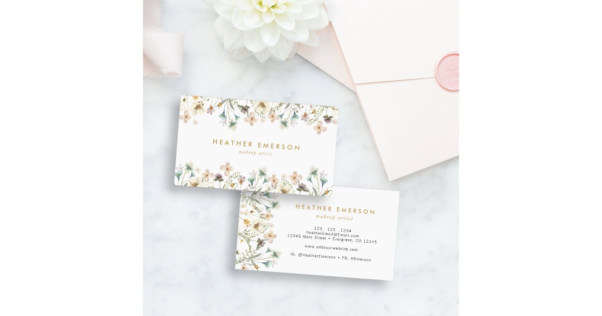 Elegant Floral Business Card | Zazzle