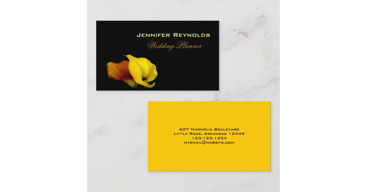 Elegant Floral Calla Lily Business Card | Zazzle
