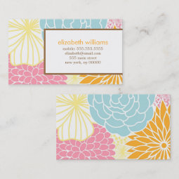 Elegant Floral Calling Cards | Zazzle