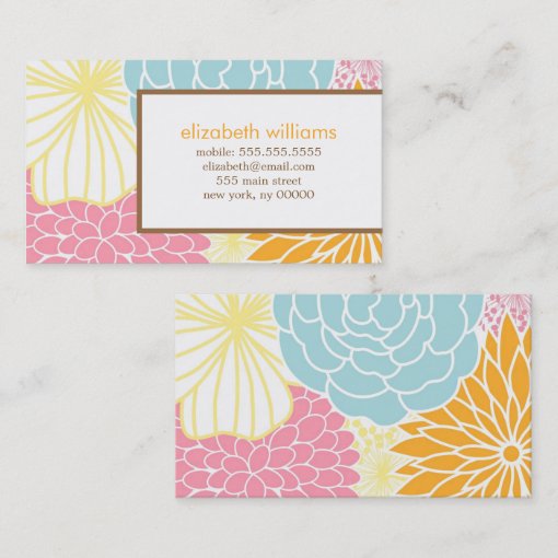 Elegant Floral Calling Cards | Zazzle