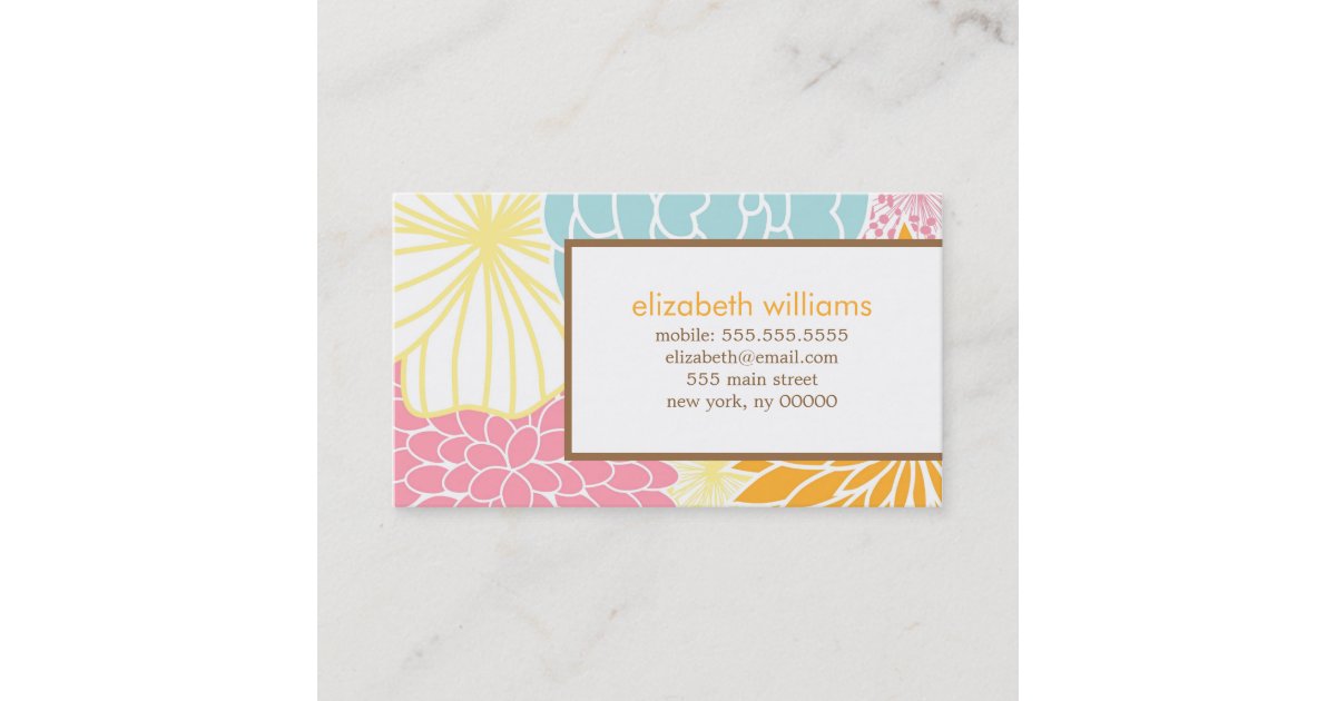 Elegant Floral Calling Cards | Zazzle
