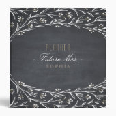 Elegant floral chalkboard rustic wedding planner binder | Zazzle