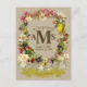 Elegant Floral Crest In Loving Memory Funeral Postcard | Zazzle