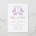 Elegant Floral Crest Monogram Save the Date Letterpress Photo Cards ...