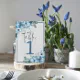 Elegant Floral Dusty Blue Wedding Table Number | Zazzle