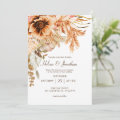 Elegant Floral Fall Terracotta Wedding Invitation | Zazzle