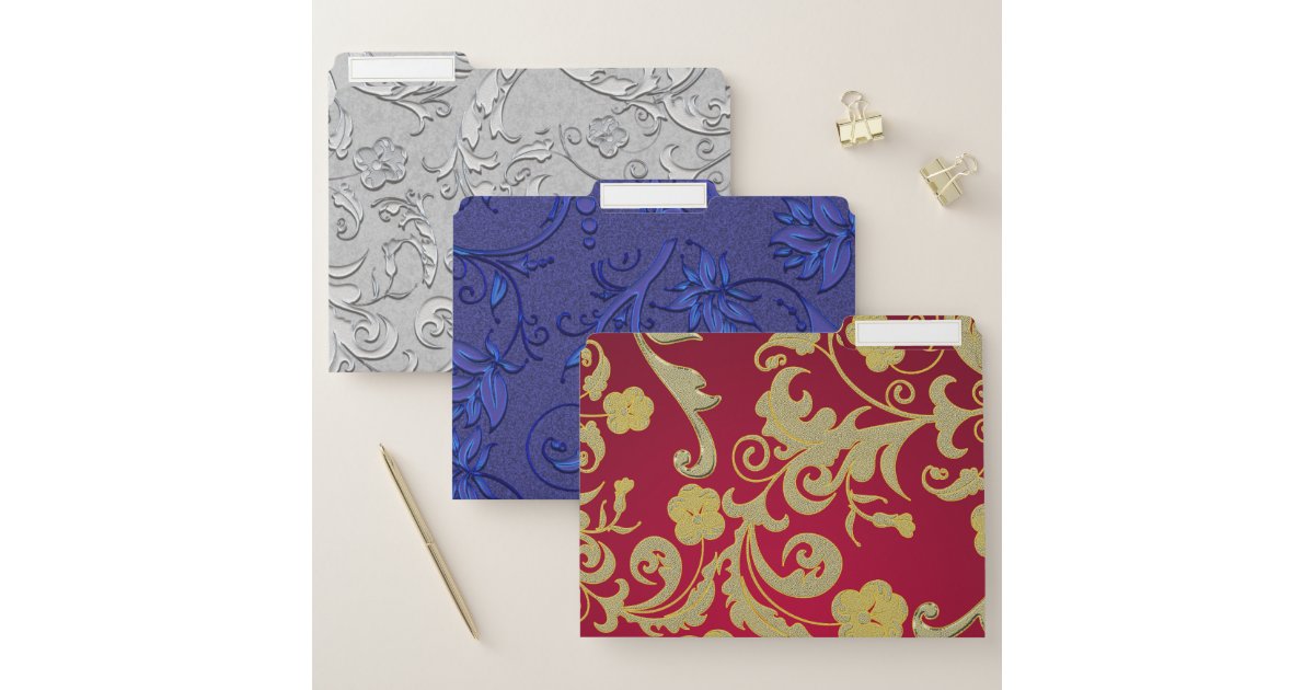 Elegant Floral File Folders | Zazzle