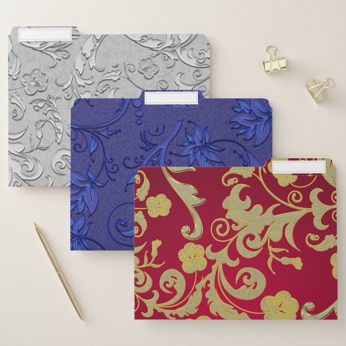 Elegant Floral File Folders | Zazzle.com