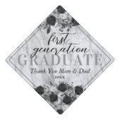 Elegant Floral First Generation Graduate Graduation Cap Topper | Zazzle