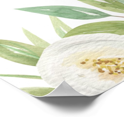 Elegant Floral Gender Neutral Baby Shower Poster | Zazzle