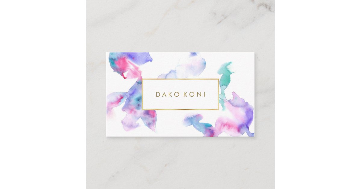 Elegant floral gold frame business card | Zazzle.com