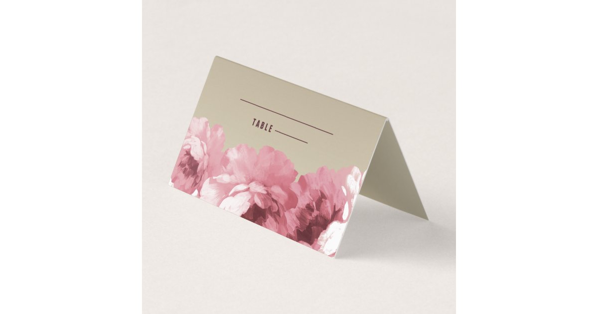 Elegant Floral | Gold Table Place Cards | Zazzle.com