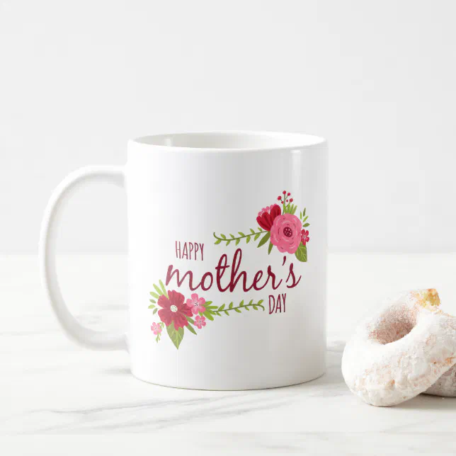Elegant Floral Happy Mother's Day | Coffee Mug | Zazzle