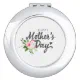 Elegant Floral Happy Mother's Day | Compact Mirror | Zazzle