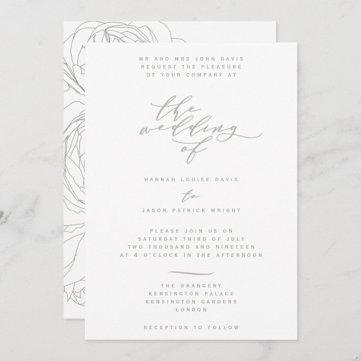 Elegant floral invitation | Zazzle